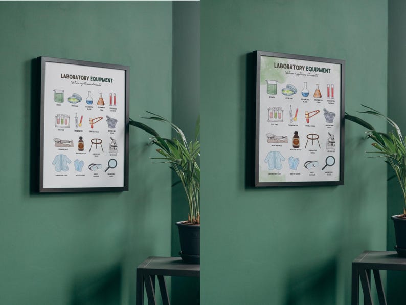 Printable Laboratory Equipment Poster | Educational Science Classroom ...