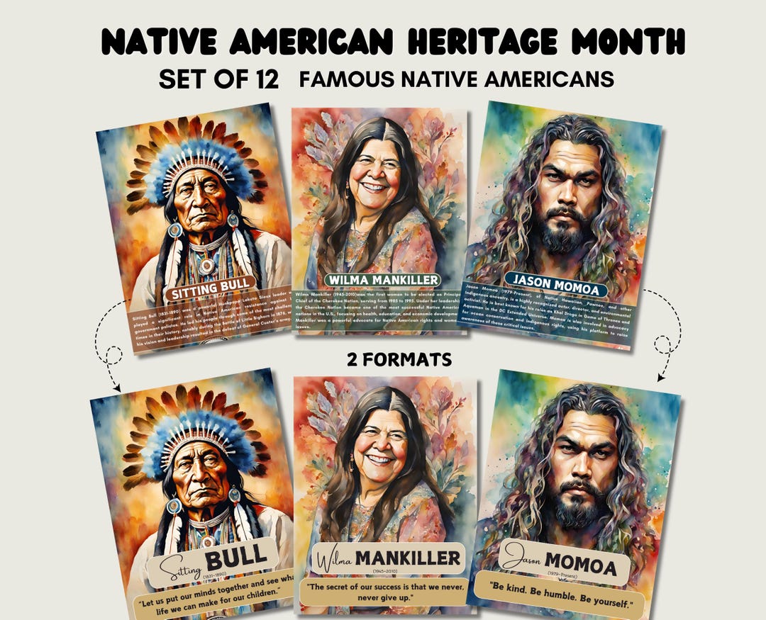 Famous Native Americans Printable Posters, National Native American ...