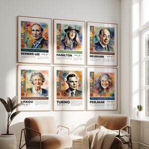 Set of 12 Famous Computer Scientists - Printable Posters for Classroom ...