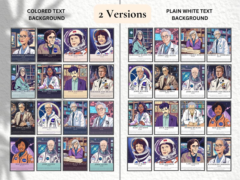 Printable Famous NASA Scientists Poster, Classroom Decoration, Science ...