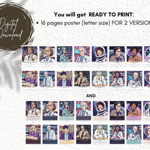 Printable Famous NASA Scientists Poster, Classroom Decoration, Science ...