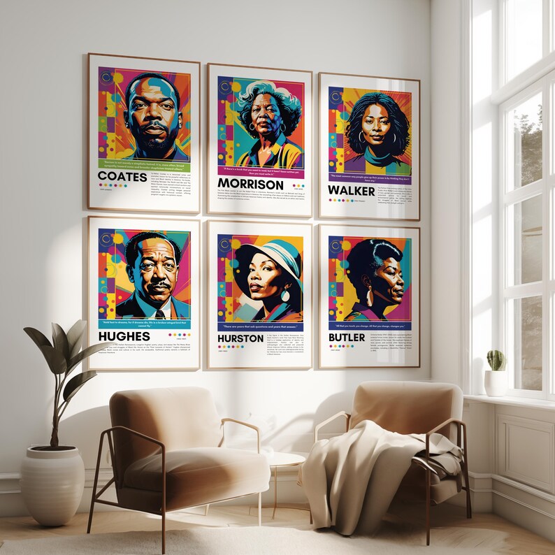Set of 11 Famous Black Authors, Black History Month Bulletin Board ...