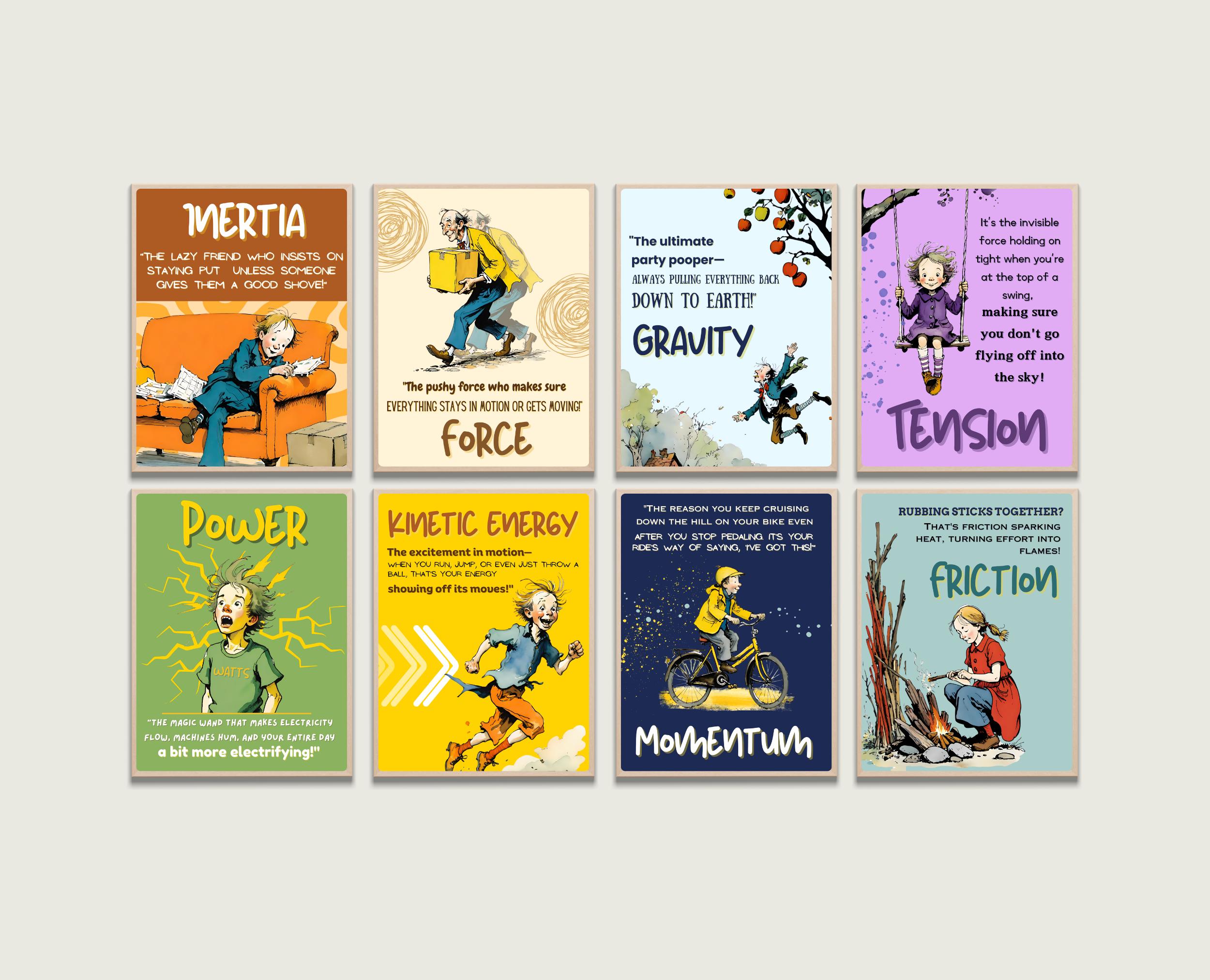 Set of 8 Printable Funny Physics and Physical Science Posters ...