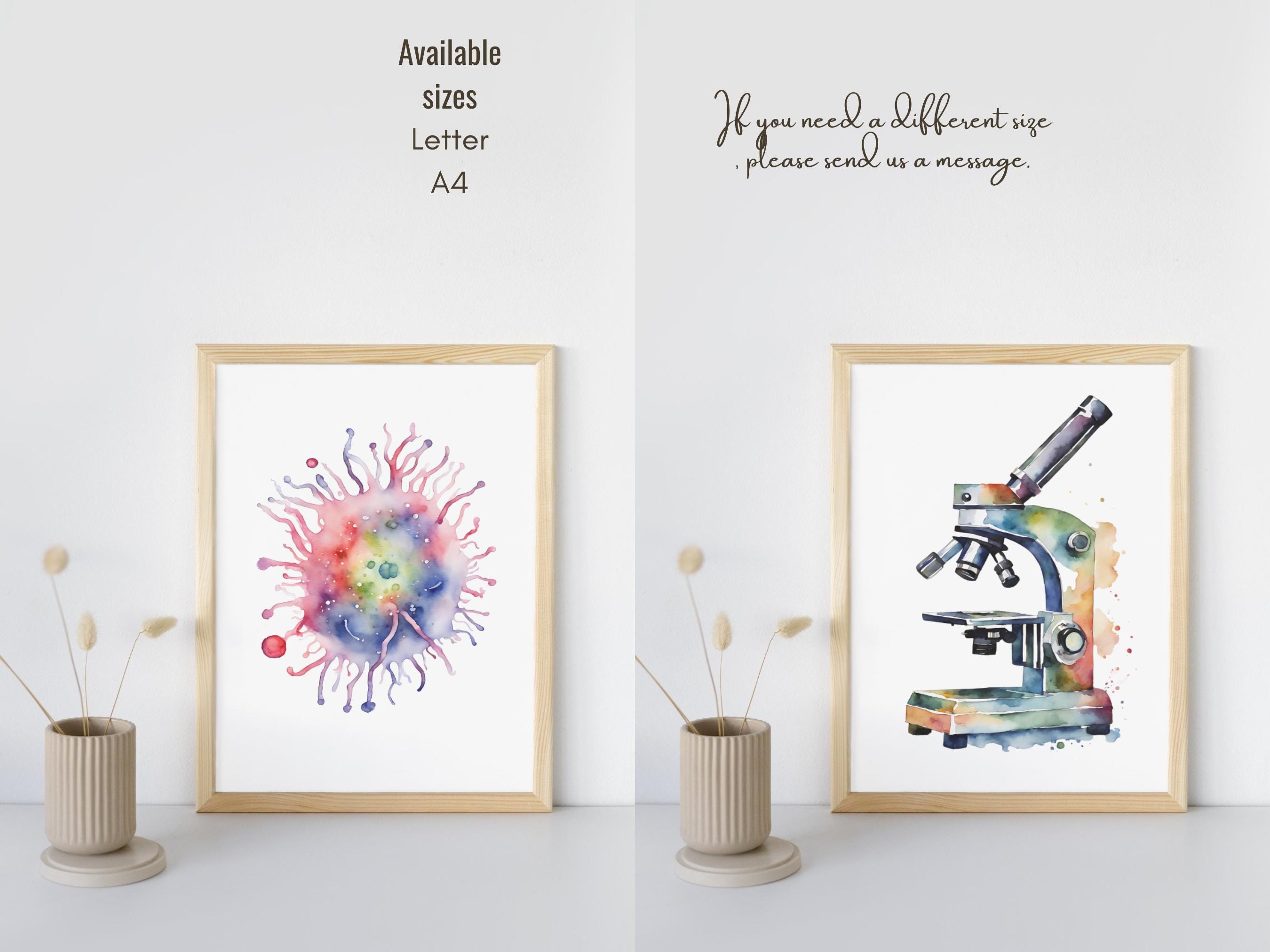 Set of 10 Printable Biology Medical Posters | Watercolor Theme ...