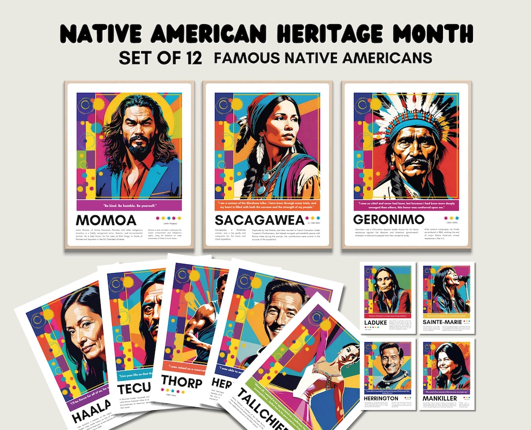Printable Famous Native Americans Posters, National Native American ...