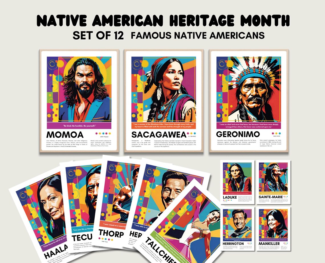 Printable Famous Native Americans Posters, National Native American ...