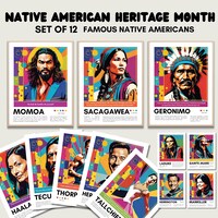 Native American Heritage Month Retro Posters | Indigenous People ...