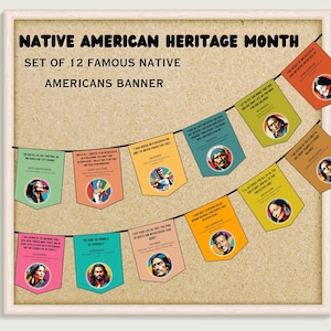 Printable Famous Native Americans Banner, National Native American ...