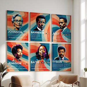 Set of 10 Printable Famous Black STEM Scientist Posters - Retro Themed ...