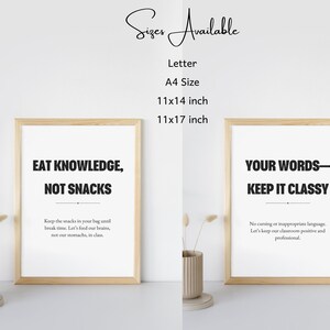 Minimalist Set of 8 Printable Funny Classroom Rules Posters for ...