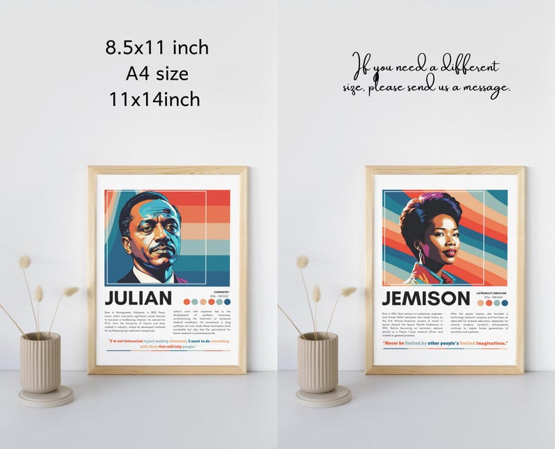 Set of 10 Printable Black STEM Scientists Posters for Science Wall Art ...