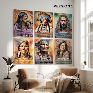 Famous Native Americans Printable Posters, National Native American ...