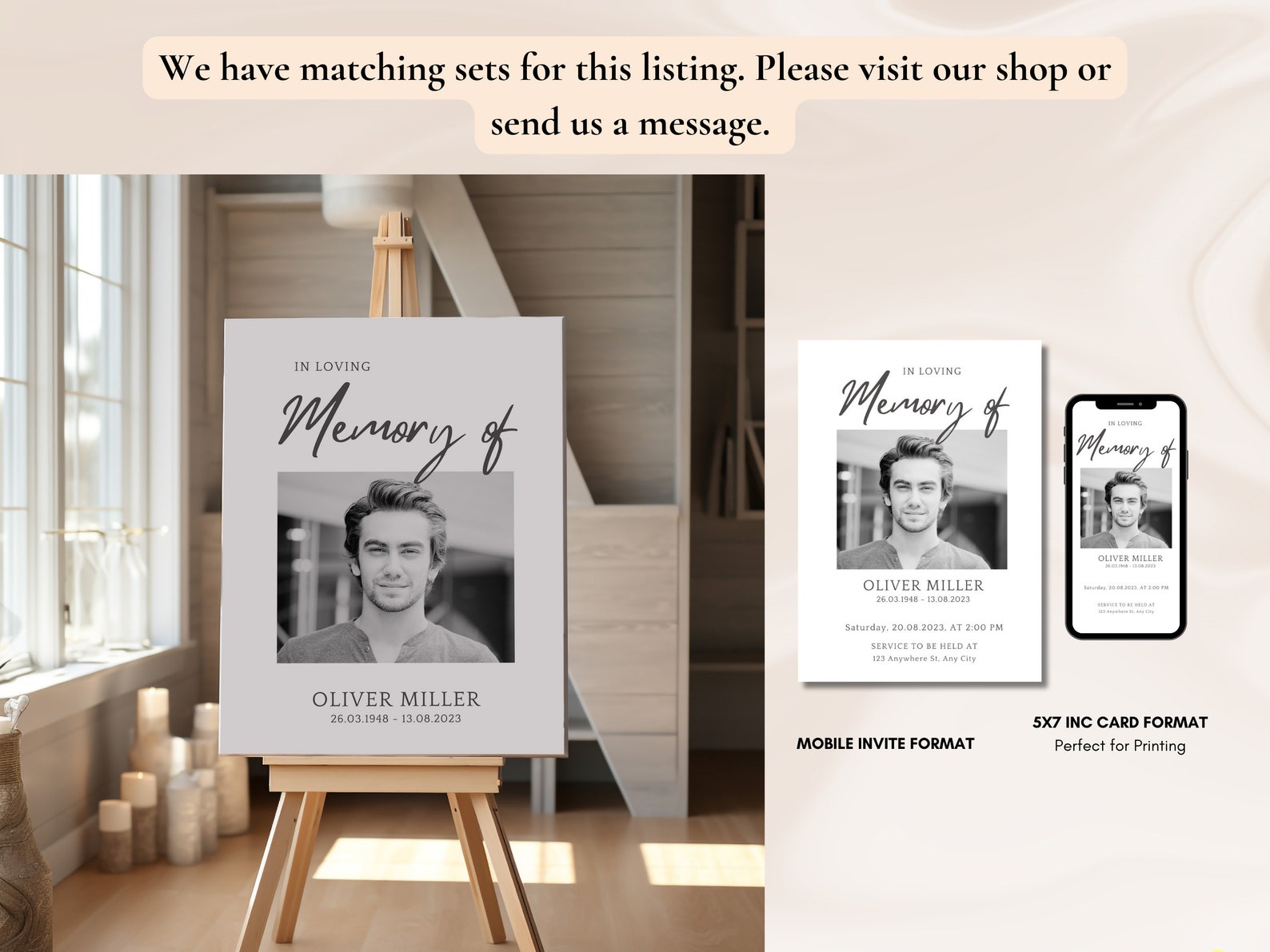 Editable Funeral Program Template, Memorial Program, Memorial Service ...