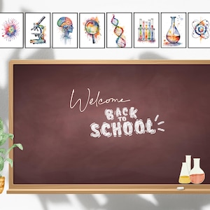 Set of 10 Printable Biology Medical Posters | Watercolor Theme ...