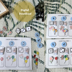 Printable Busy Book, Counting Matching Sorting Numbers Activity ...
