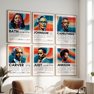 Set of 10 Printable Black STEM Scientists Posters for Science Wall Art ...