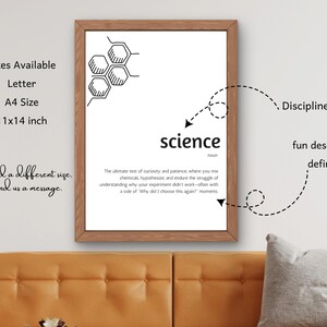 Printable Set of 8 Funny Minimalist Science Chemistry Biology Physics ...
