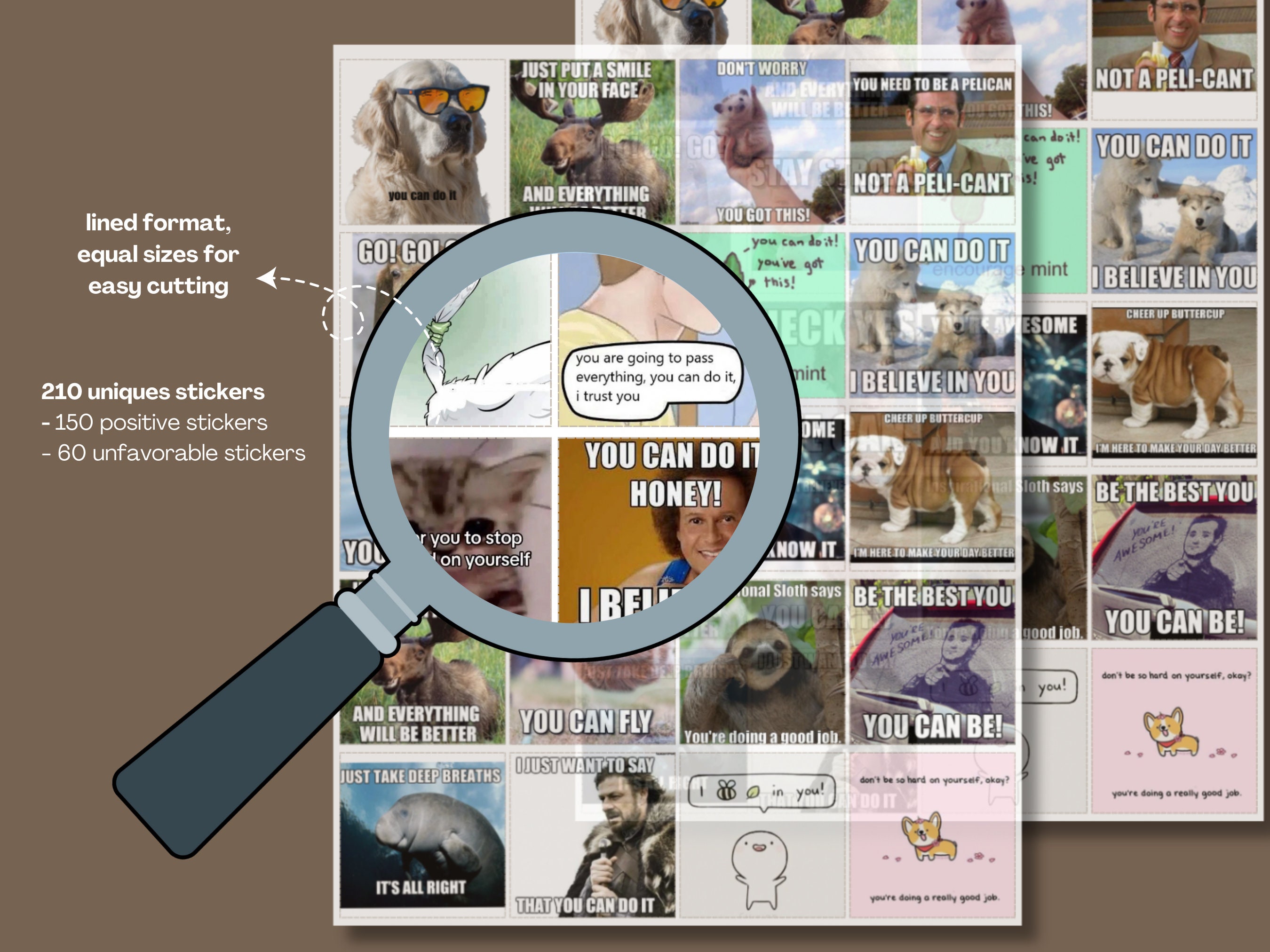 Printable Meme Stickers for Teachers, Grading Rewards Encouraging ...