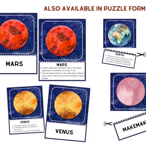 Printable Solar System Flashcards, Planets Flashcards, Science ...