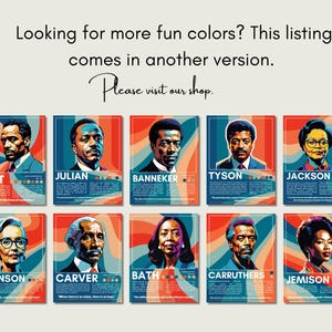 Set of 10 Printable Black STEM Scientists Posters for Science Wall Art ...