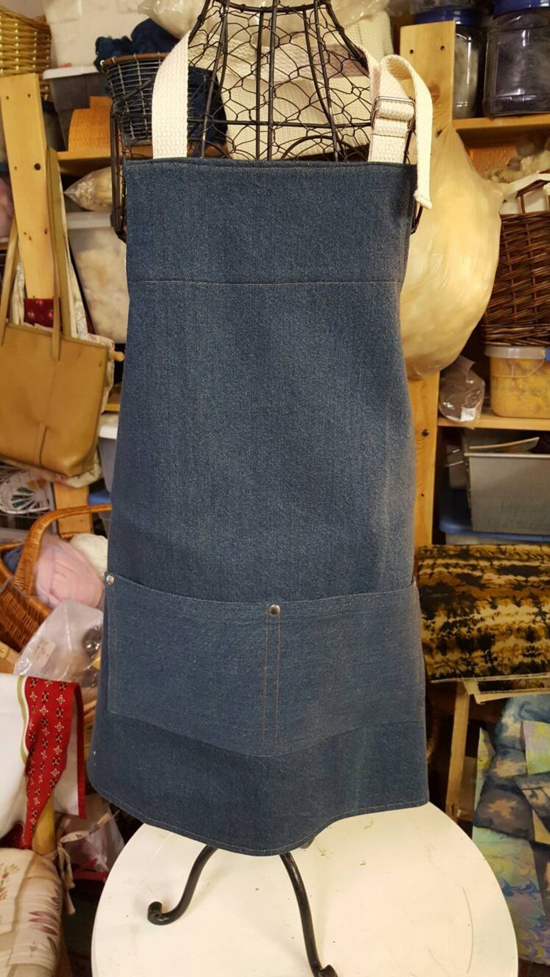 Heavy Denim Youth Butcher Style Apron - Etsy