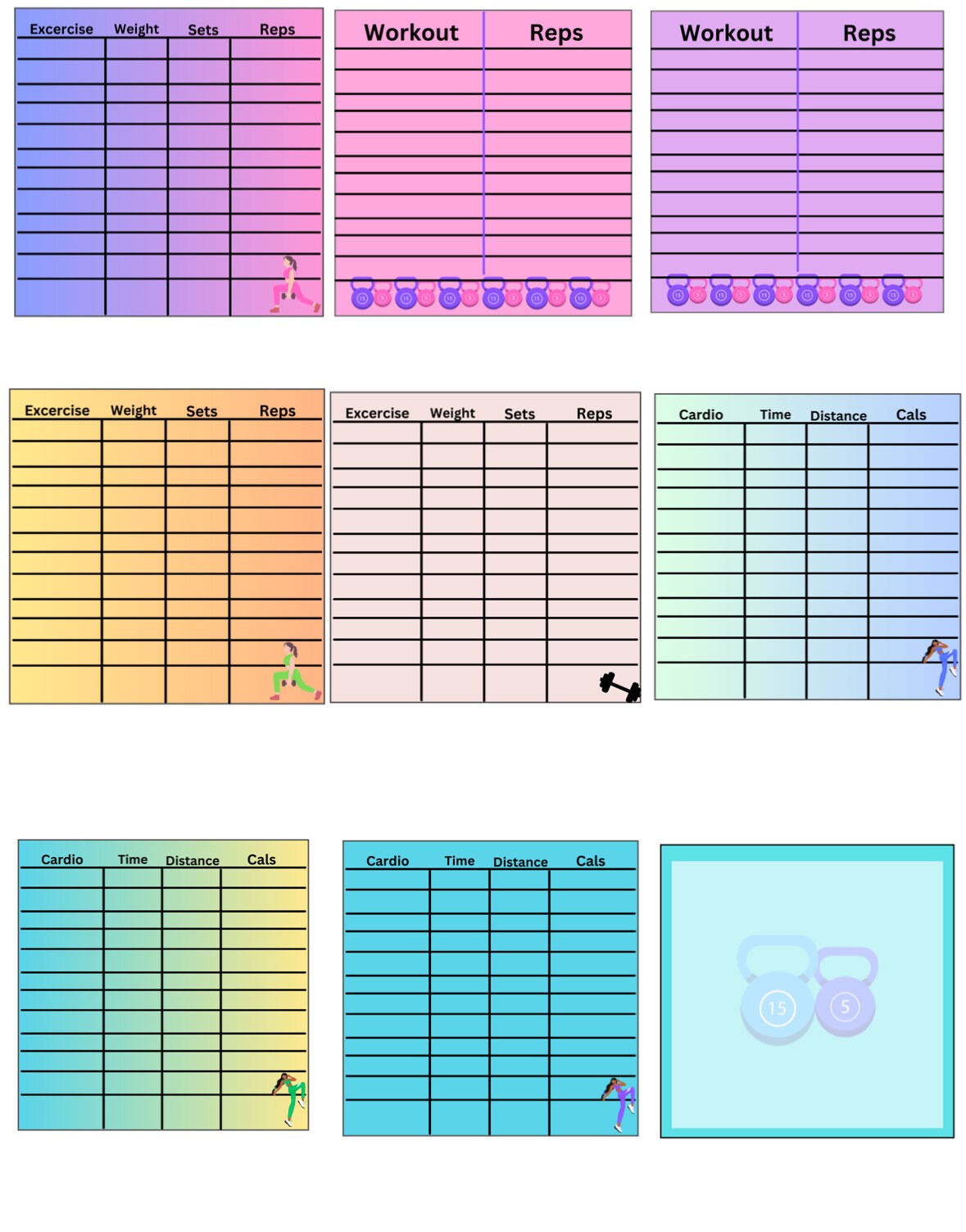 Fitness Pack and Widgets!! Precropped!!! Goodnotes Only!! - Etsy