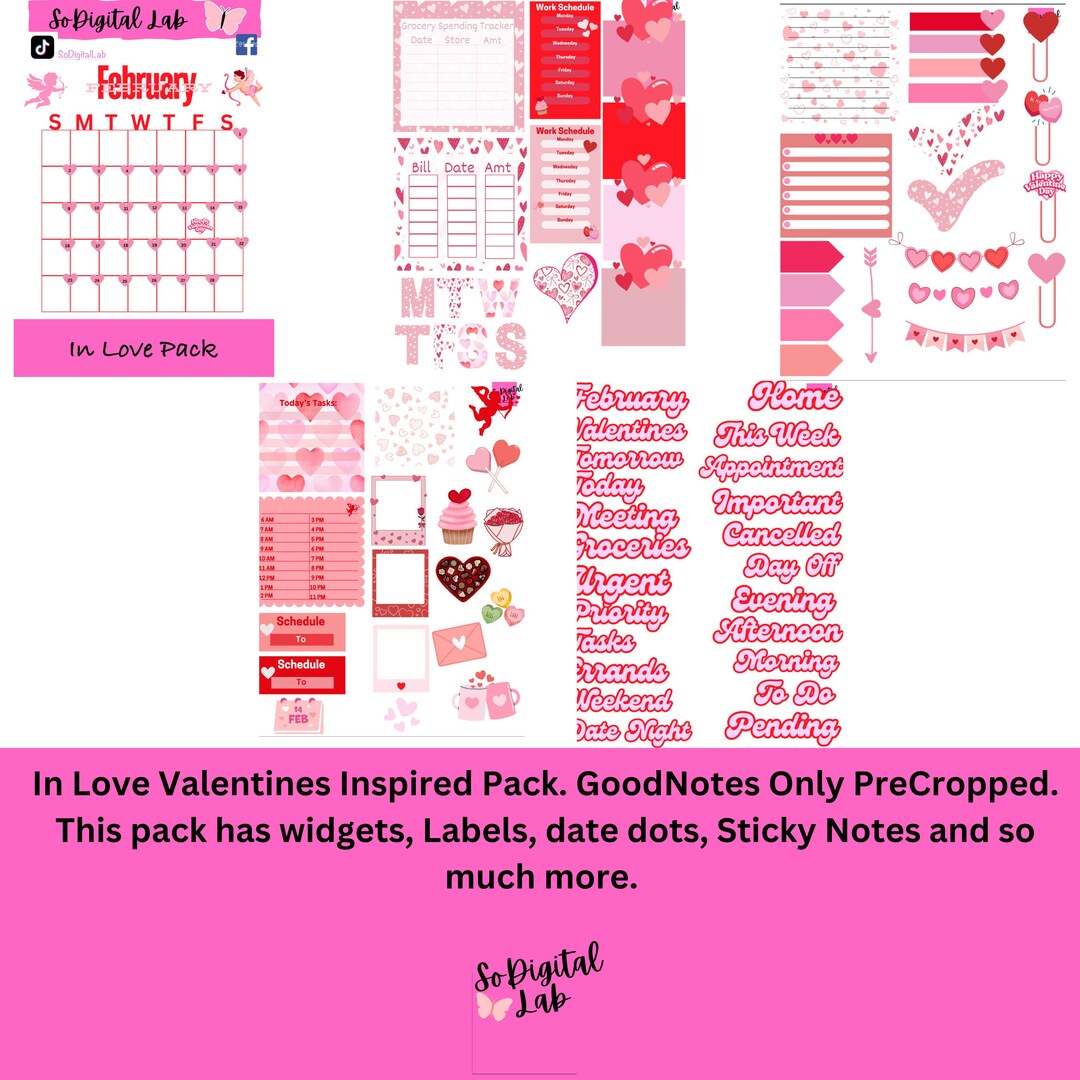 In Love Pack Goodnotes Only - Precropped! - Etsy