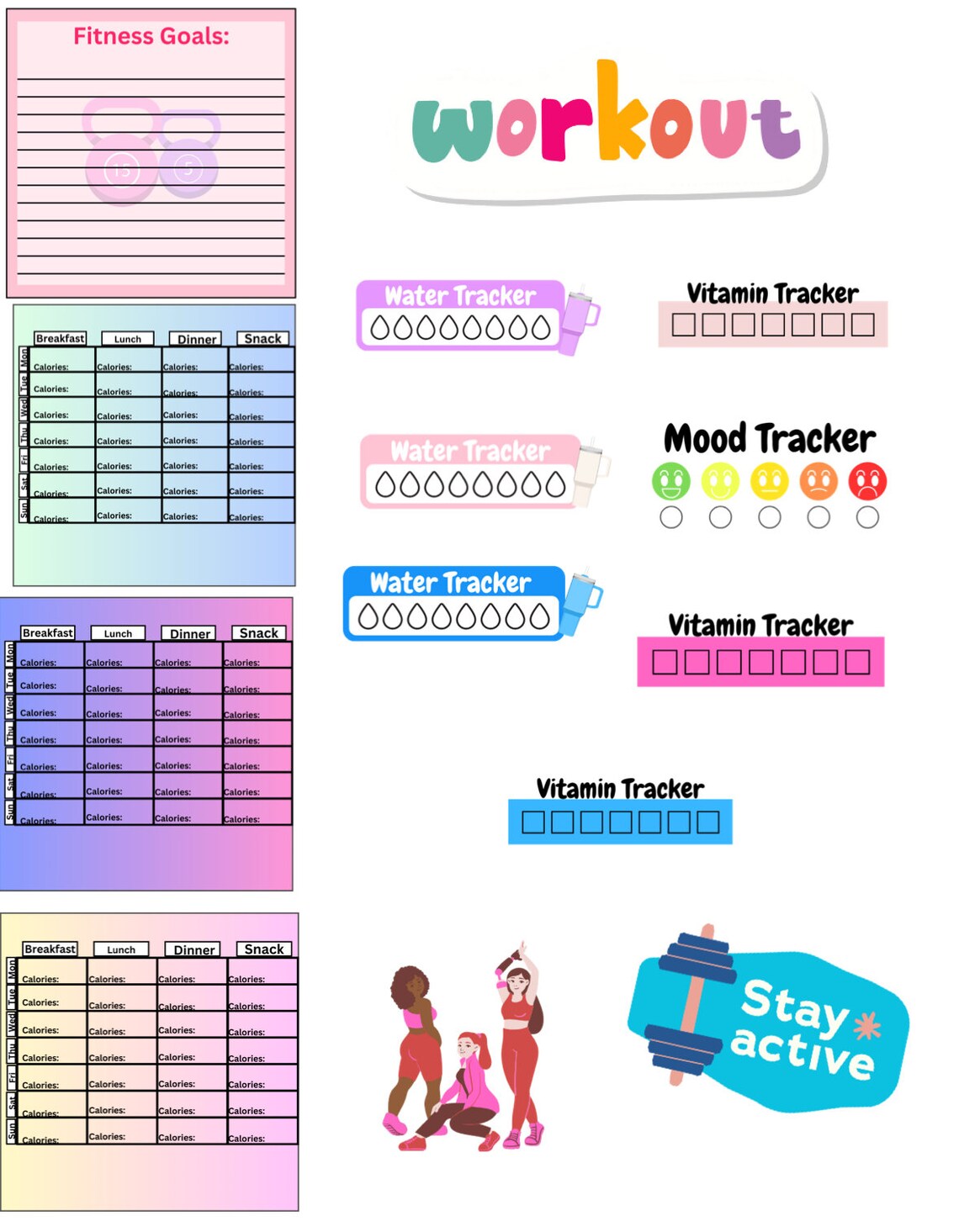 Fitness Pack and Widgets!! Precropped!!! Goodnotes Only!! - Etsy