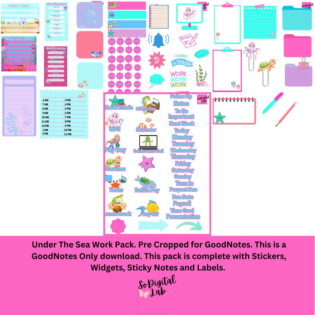 Under the Sea Work Pack - Etsy