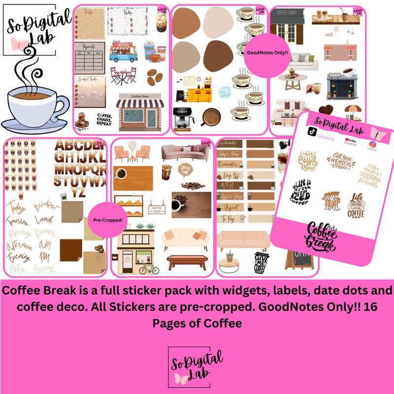 Coffee Stickers - Etsy