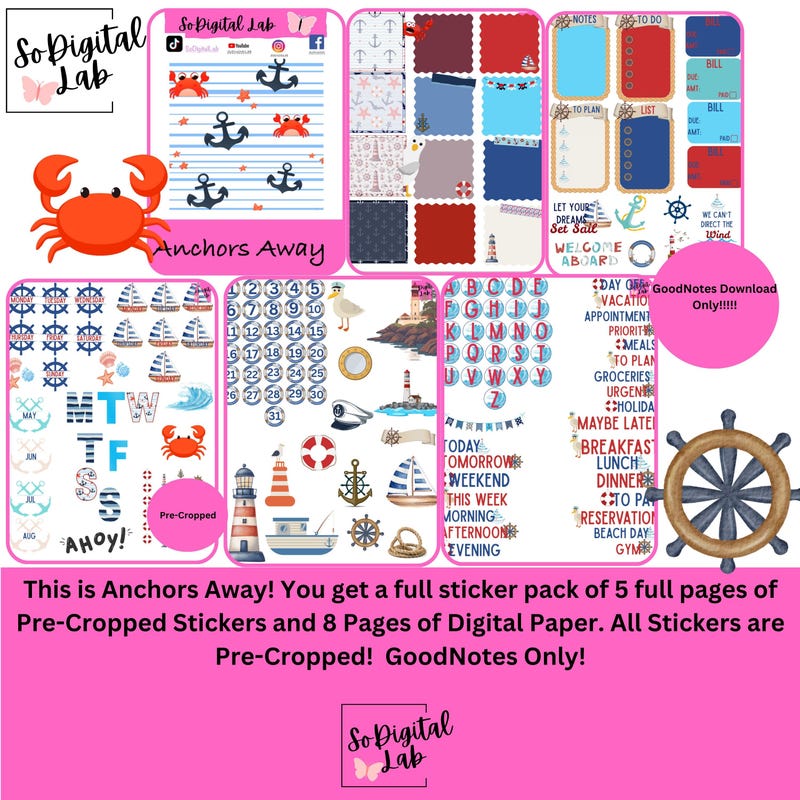 Anchor Sticker - Etsy