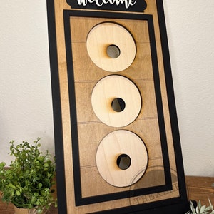 Interchangeable Sign | Farmhouse Interchangeable Three Circle Tabletop ...