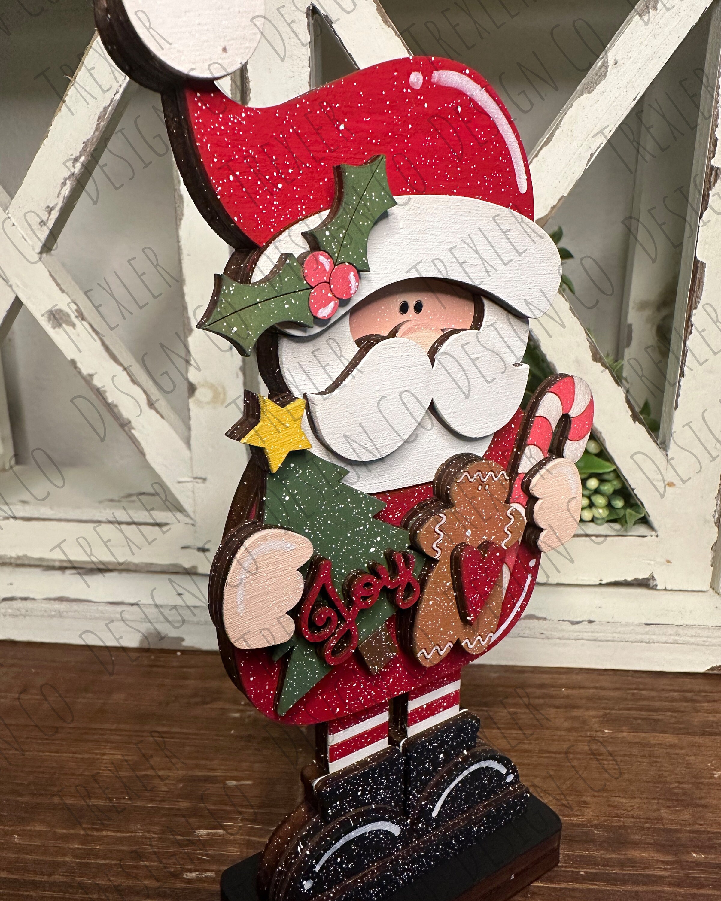 Mini Santa Shelf Sitter, Christmas Shelf Sitter, Christmas Decor - Etsy