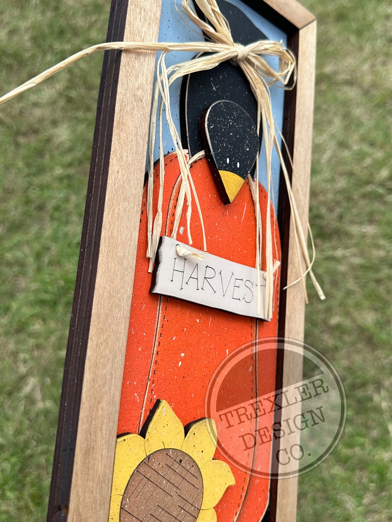 Fall Harvest Pumpkin With Crow Wooden Sign, Fall Decor, Pumpkin, Crow ...