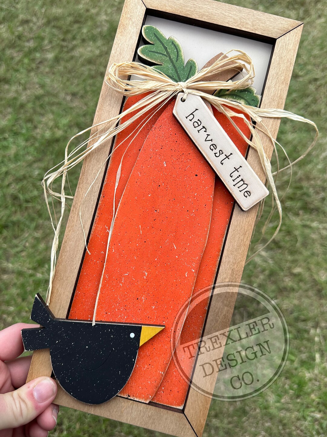 Fall Harvest Time Pumpkin With Crow Wooden Sign, Fall Decor, Pumpkin ...