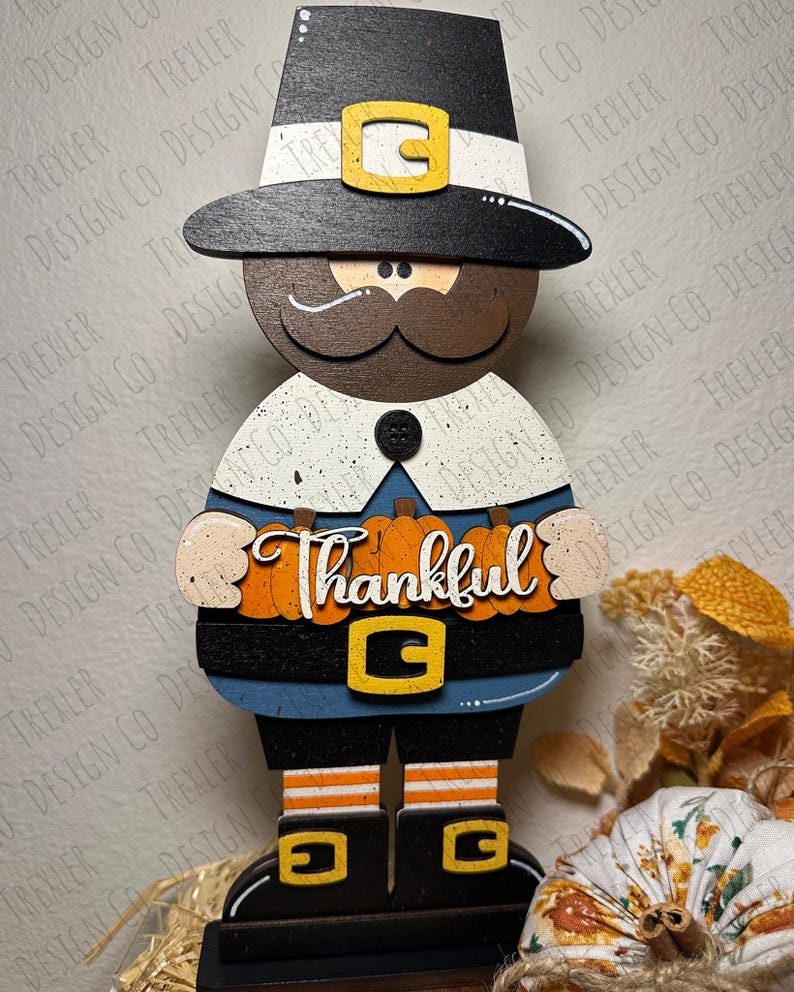 Boy Pilgrim Shelf Sitter, Thanksgiving Shelf Sitter, Fall Decor ...