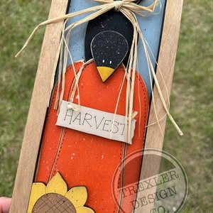 Fall Harvest Pumpkin With Crow Wooden Sign, Fall Decor, Pumpkin, Crow ...