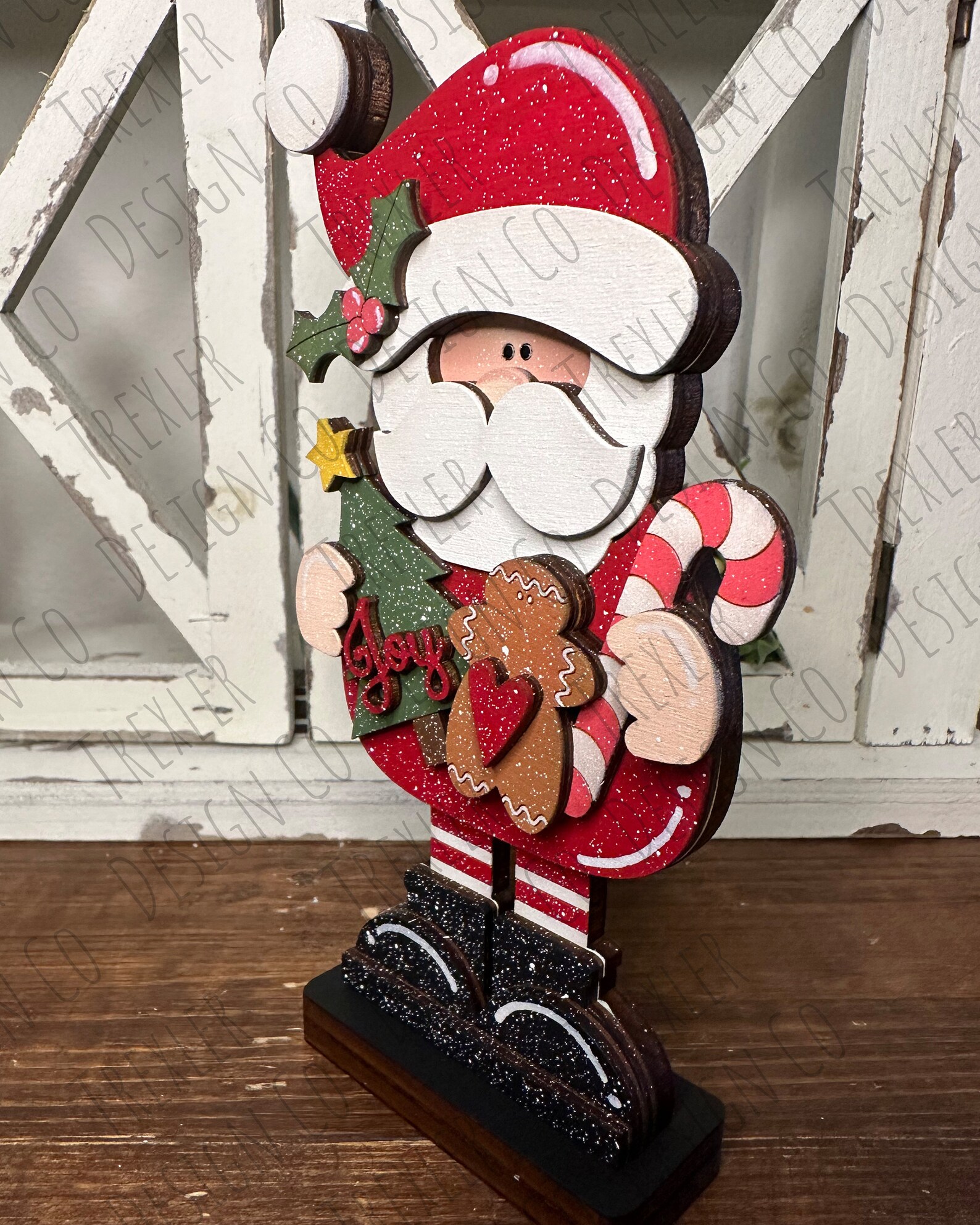 Mini Santa Shelf Sitter, Christmas Shelf Sitter, Christmas Decor - Etsy