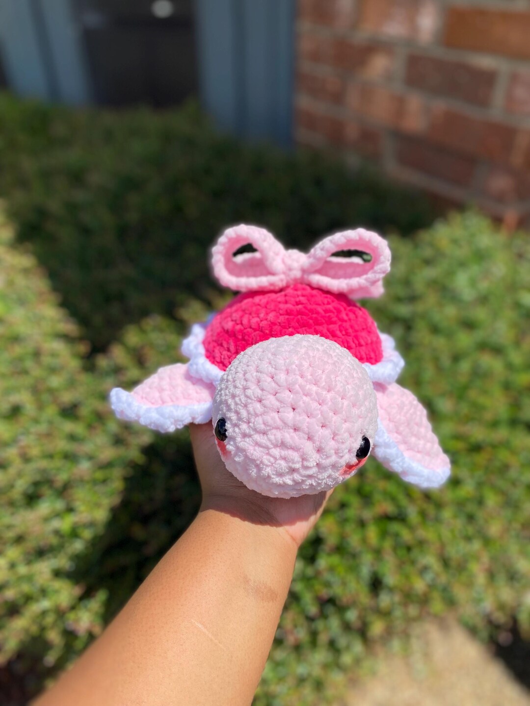 Bow Turtle Plushie - Etsy