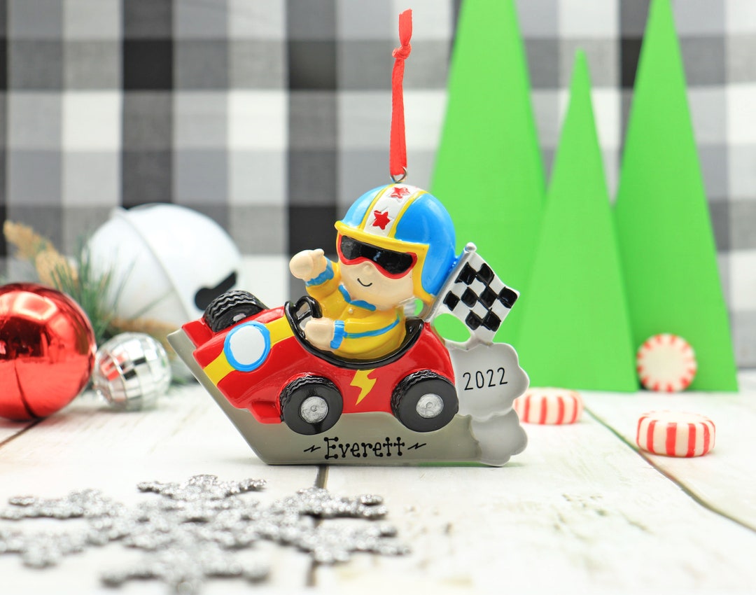 Personalized Racecar Driver Ornament - Etsy