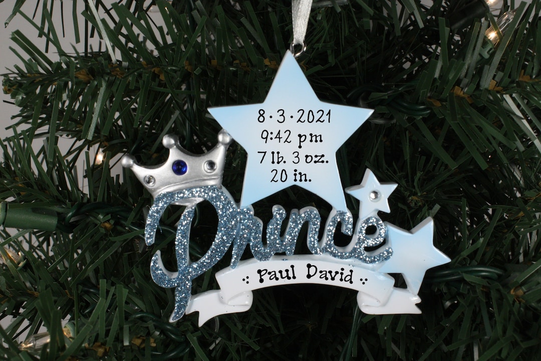 Personalized Prince Christmas Tree Ornament - Etsy
