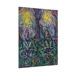 Shabbat Candle Dance Art – Jewish Spiritual Abstract Painting ...