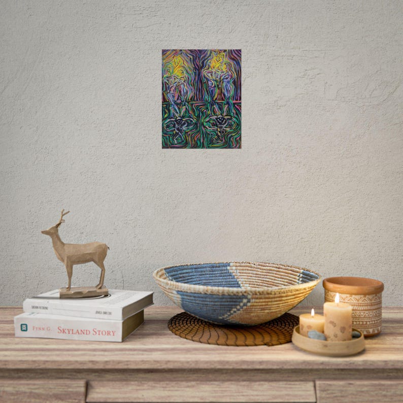 Shabbat Candle Dance Art – Jewish Spiritual Abstract Painting ...
