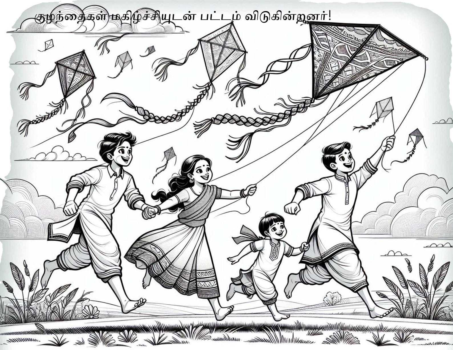 10 Tamil Pongal Coloring Pages( DOWNLOAD): Indian Harvest Festival ...