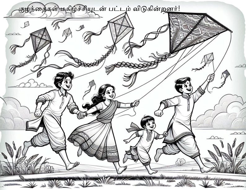 10 Tamil Pongal Coloring Pages( DOWNLOAD): Indian Harvest Festival ...