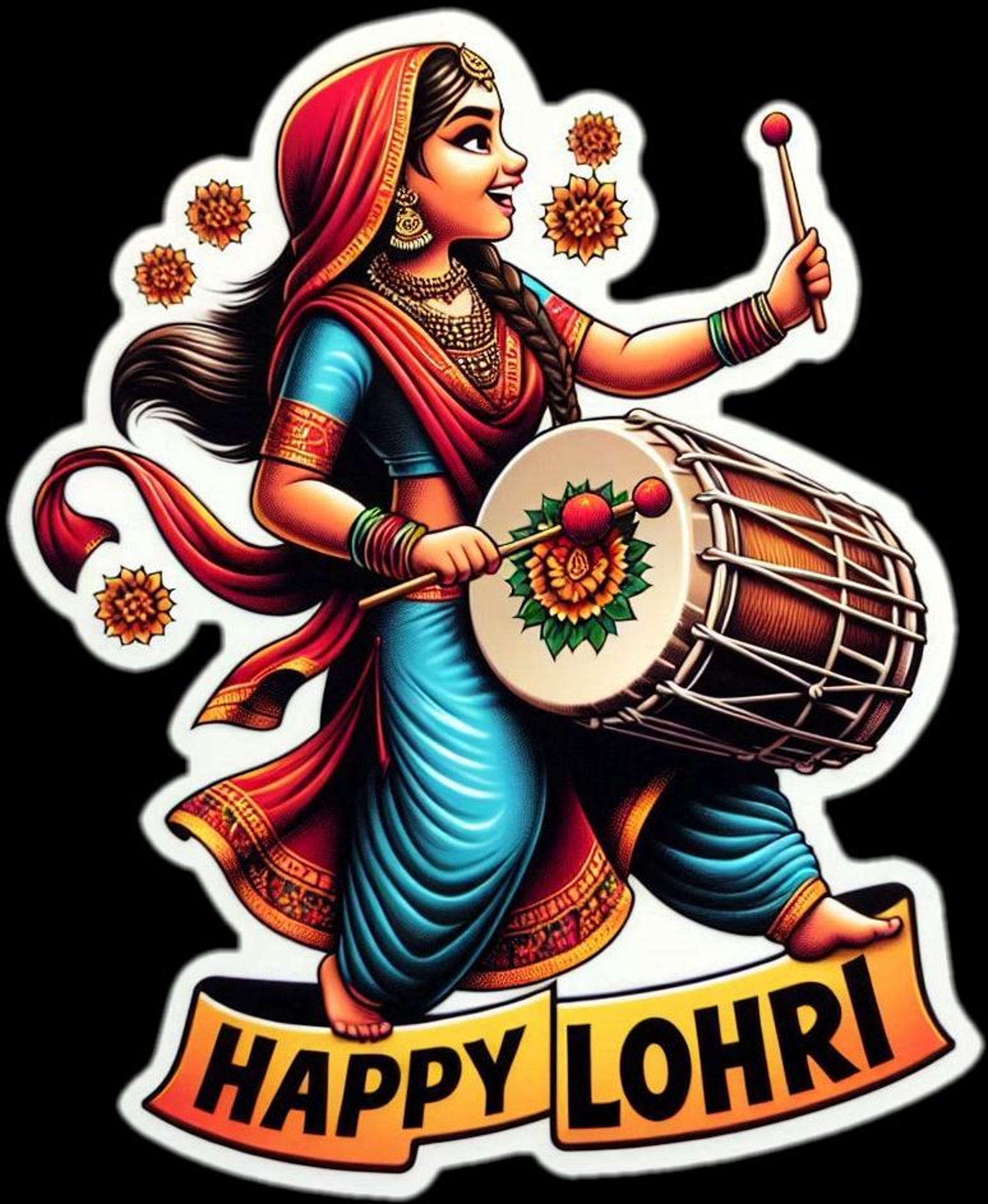 12 Happy Lohri Stickers,lohri Kids Activities/coloring/cards/kids ...