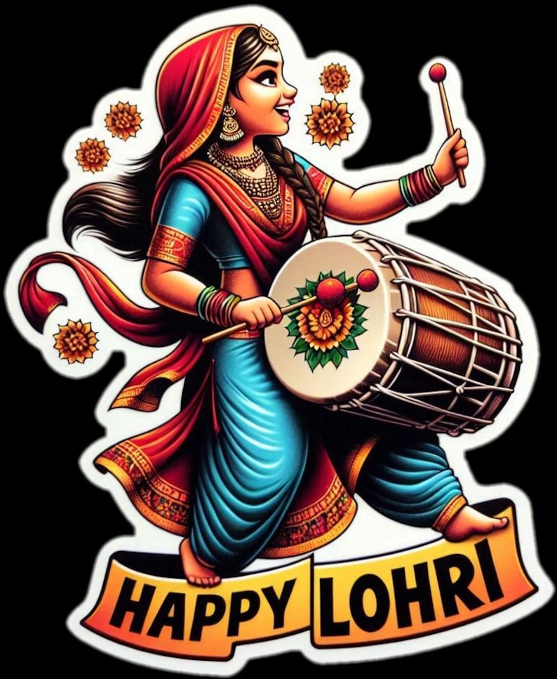 12 Happy Lohri Stickers,lohri Kids Activities/coloring/cards/kids ...