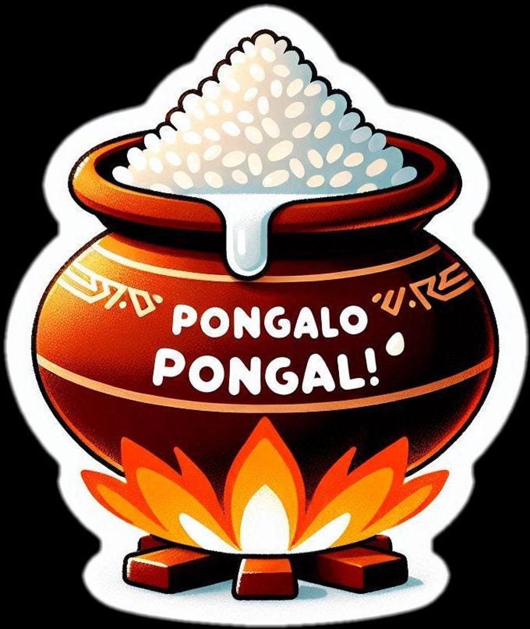 12 Happy Pongal Glossy Stickers, Pongal Activities/coloring /crafts ...