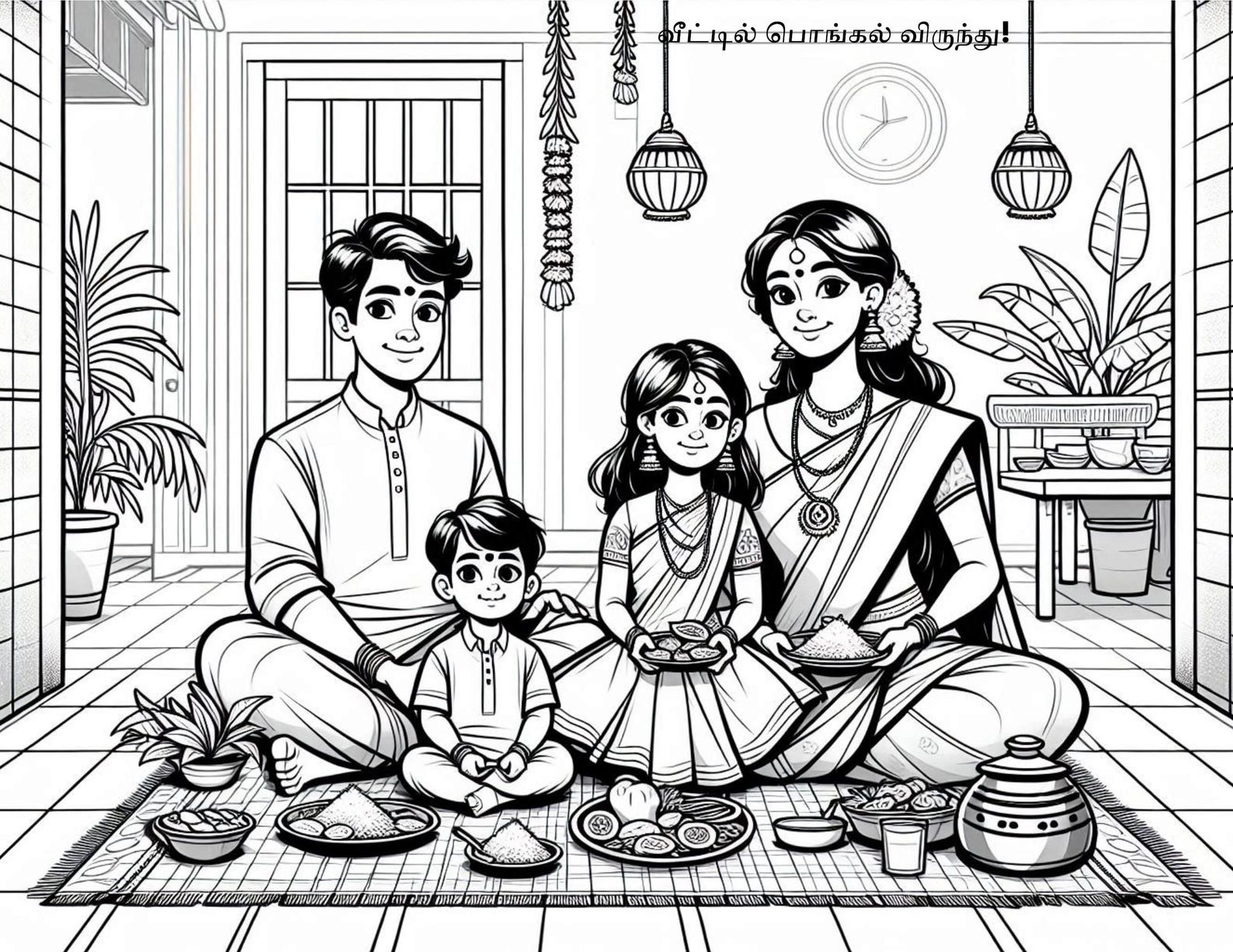 10 Tamil Pongal Coloring Pages, Pongal Activities, Indian Harvest ...