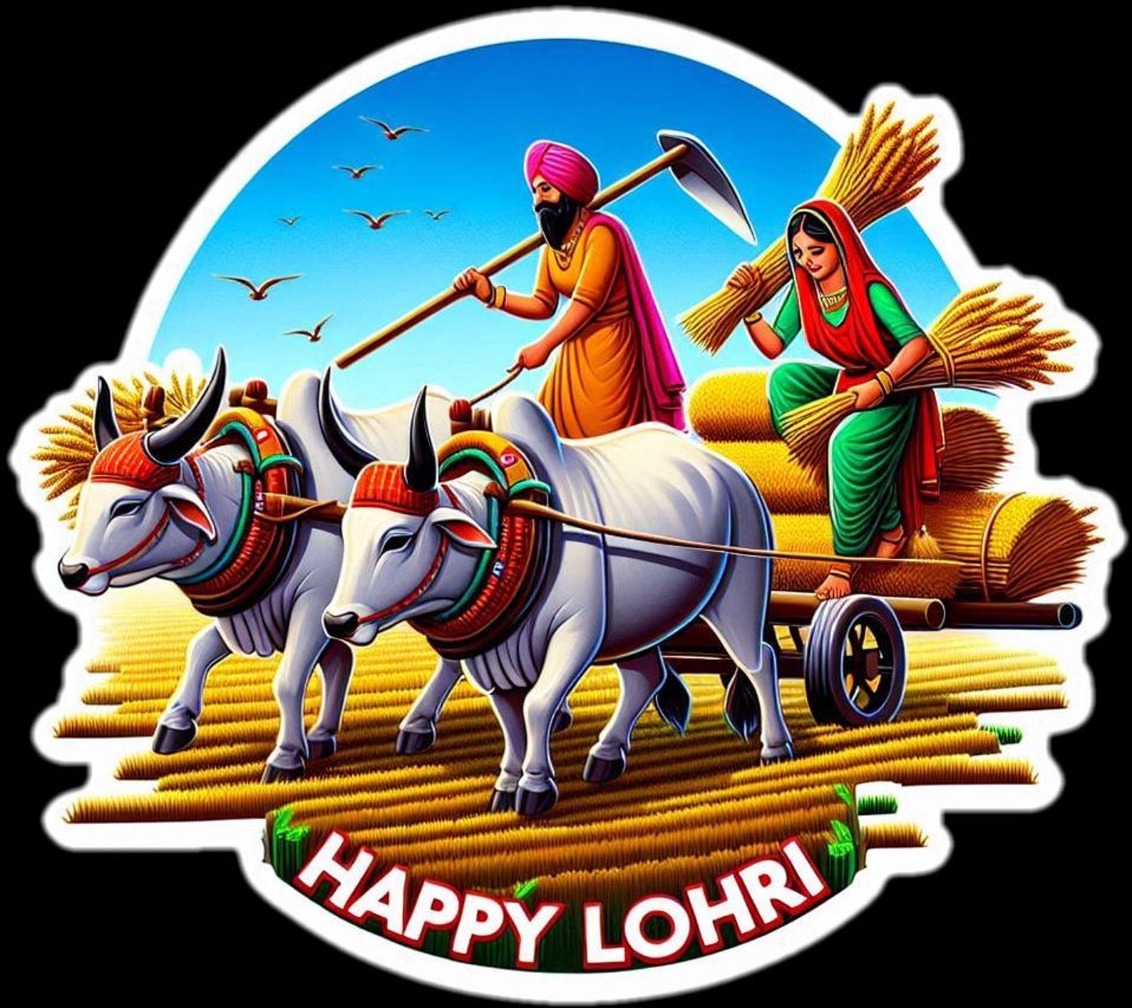12 Happy Lohri Stickers,lohri Kids Activities/coloring/cards/kids ...